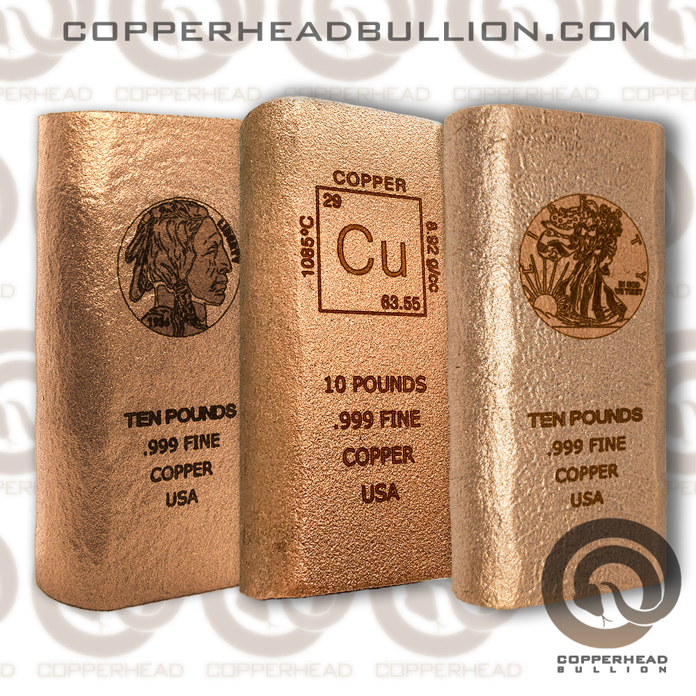 10 Pound Copper Bars – Copperhead Bullion