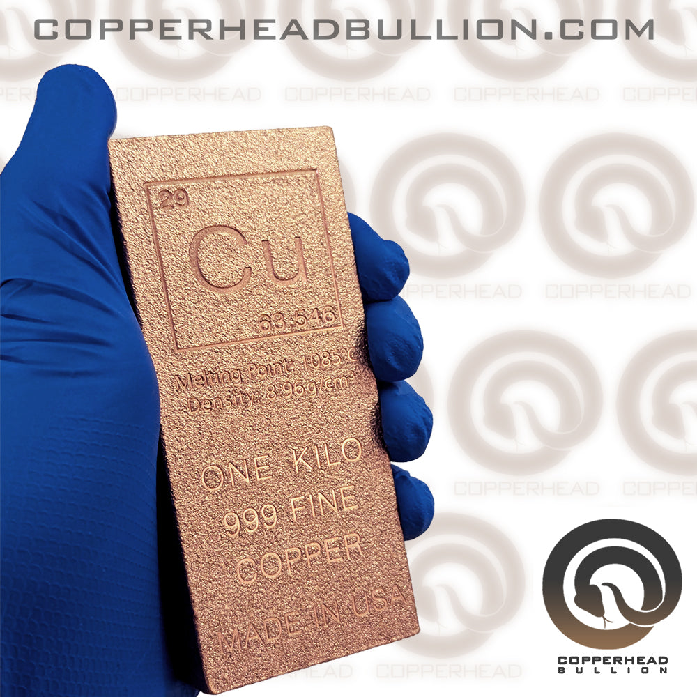 1 Kilo Copper Bar - Element Design – Copperhead Bullion