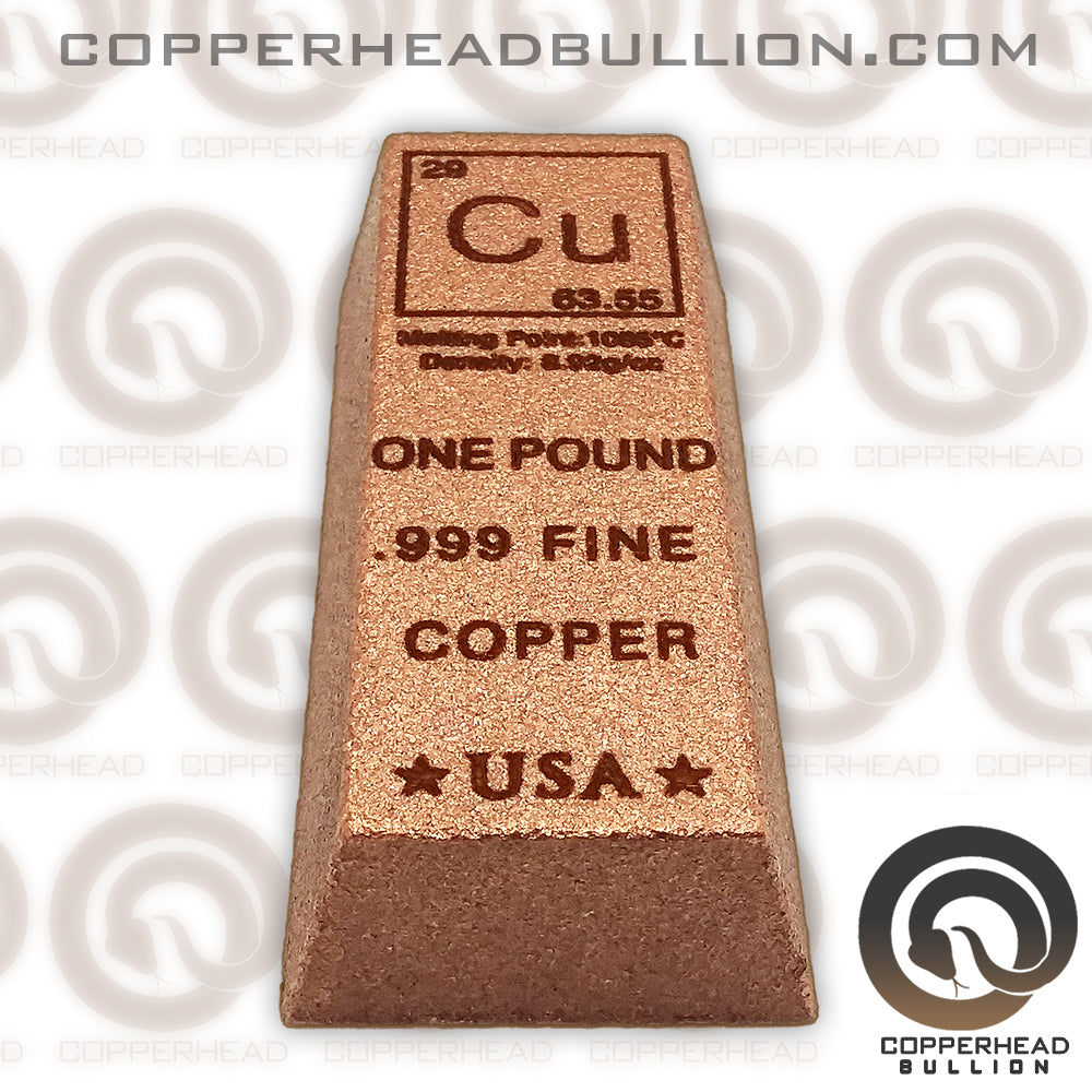 1 Pound Copper Trapezoid Bar - Element Design – Copperhead Bullion