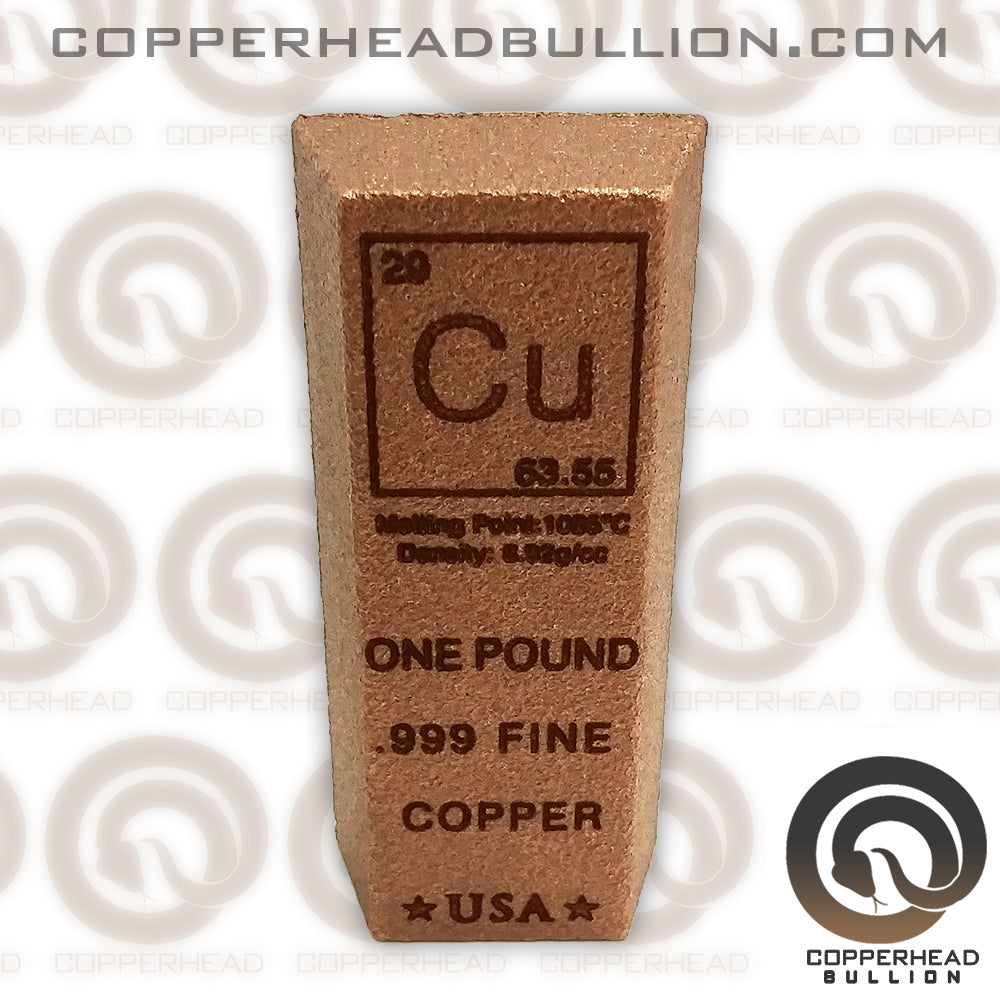 1 Pound Copper Trapezoid Bar - Element Design – Copperhead Bullion