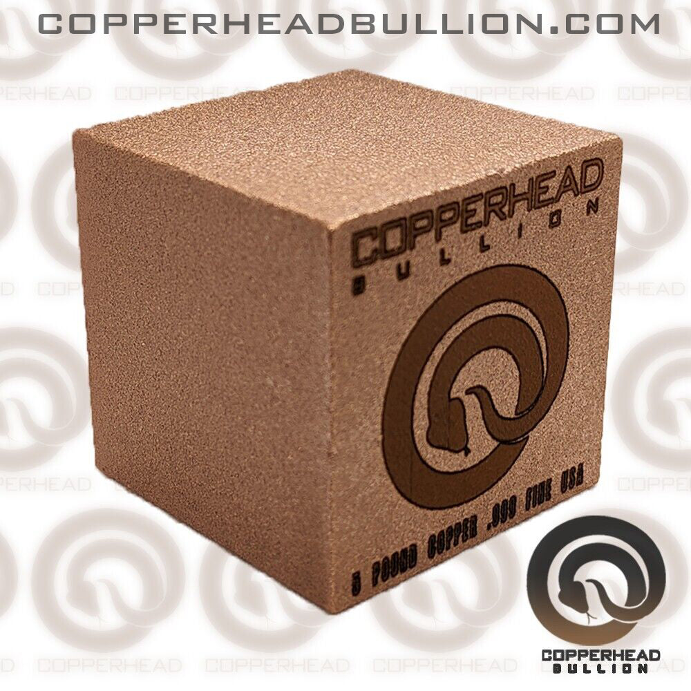 5 Pound Copper Cube - Copperhead Design – Copperhead Bullion