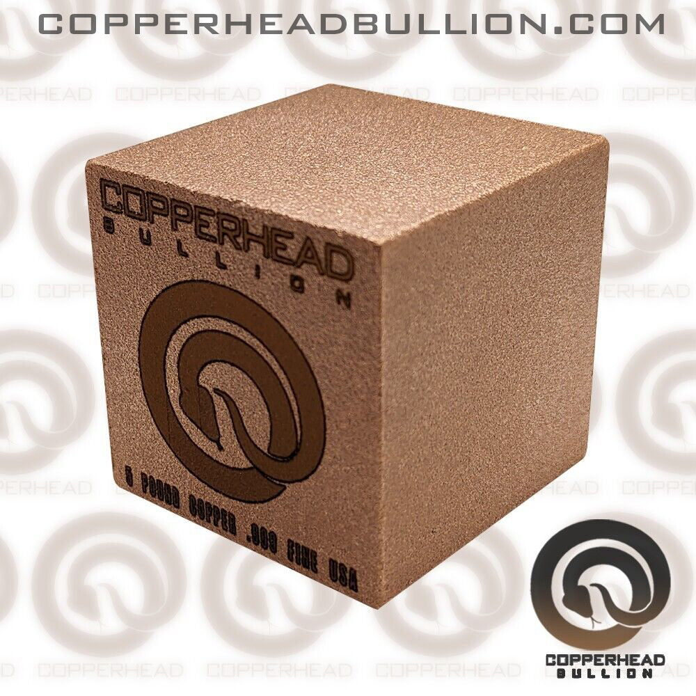 5 Pound Copper Cube - Copperhead Design – Copperhead Bullion