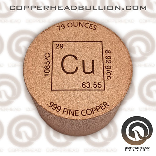 5 Pound Copper Round - Element Design – Copperhead Bullion