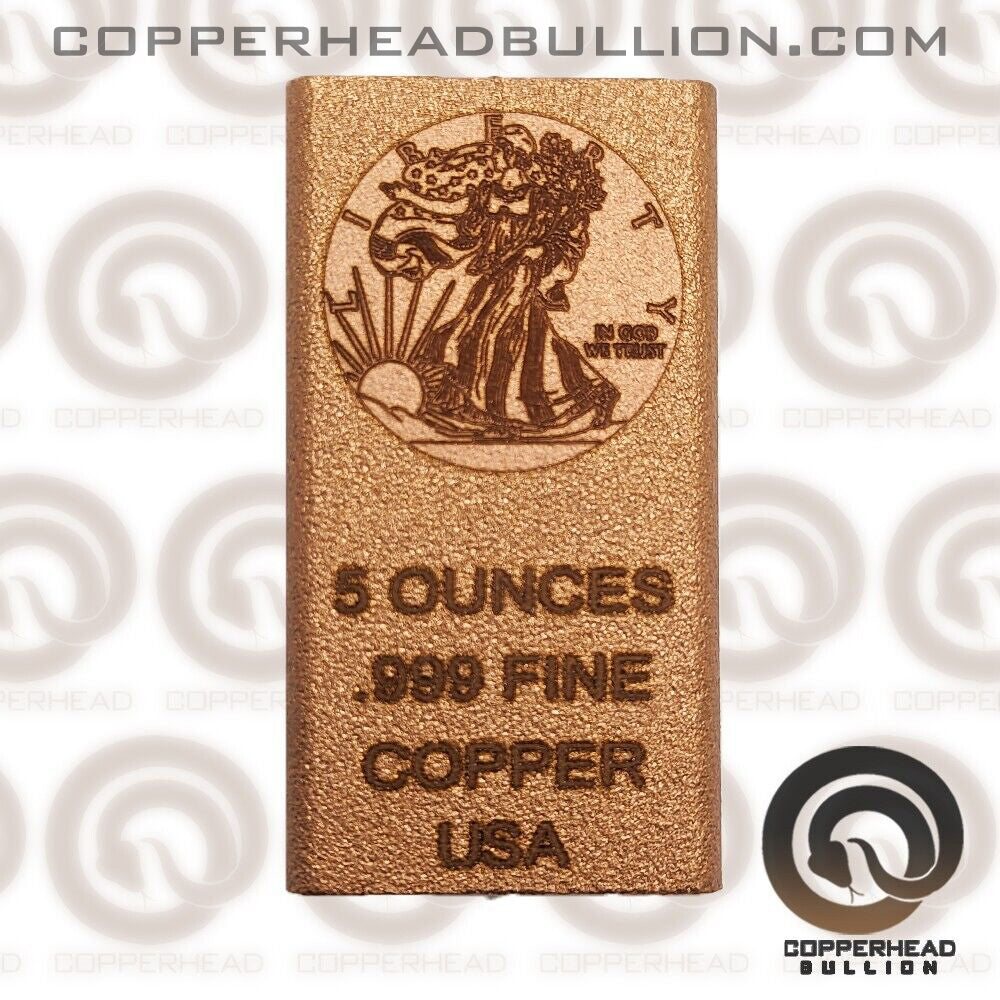 5 oz Copper Bar - Walking Liberty – Copperhead Bullion