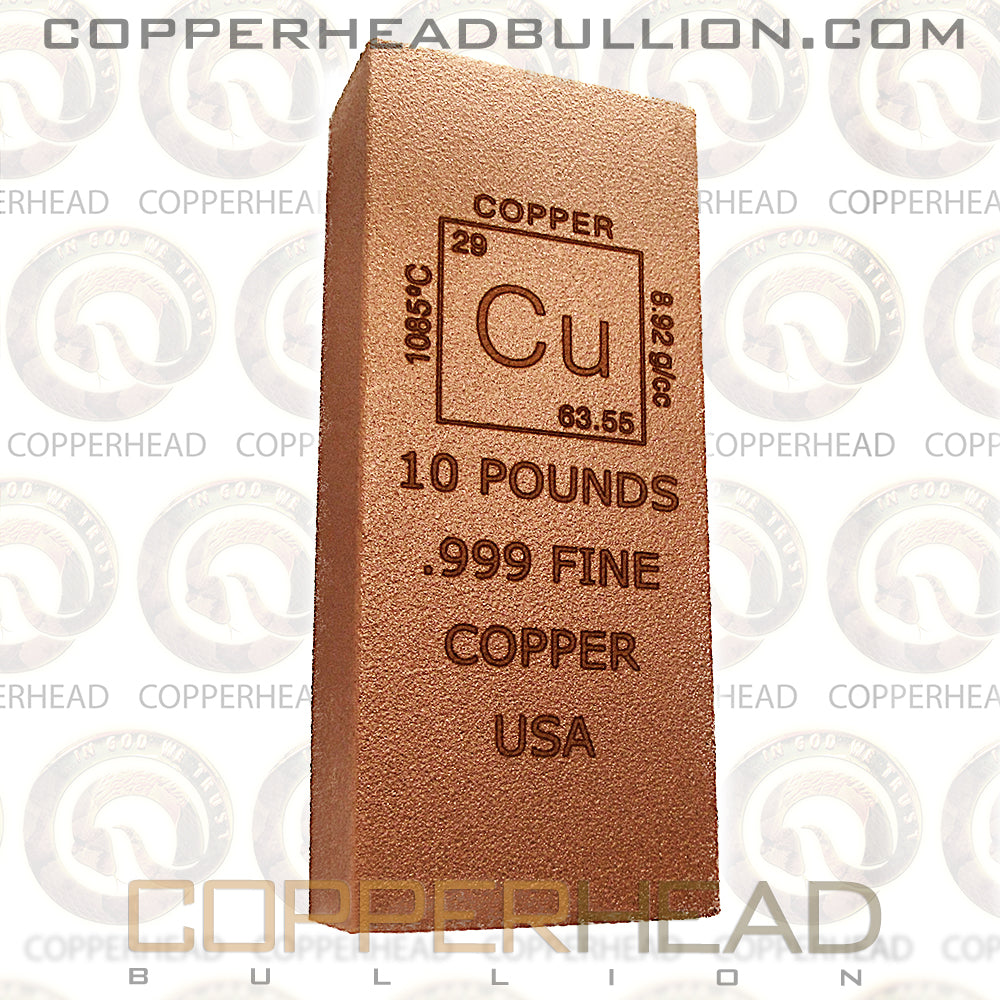 10 Pound Copper Bars – Copperhead Bullion
