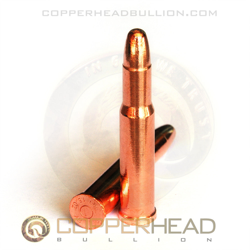 1.5 oz Copper Bullet - 30-30 Caliber – Copperhead Bullion